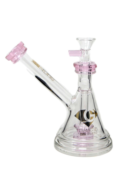 6" Pink Glass Water Pipe