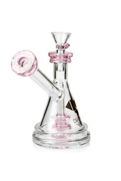 6" Pink Glass Water Pipe